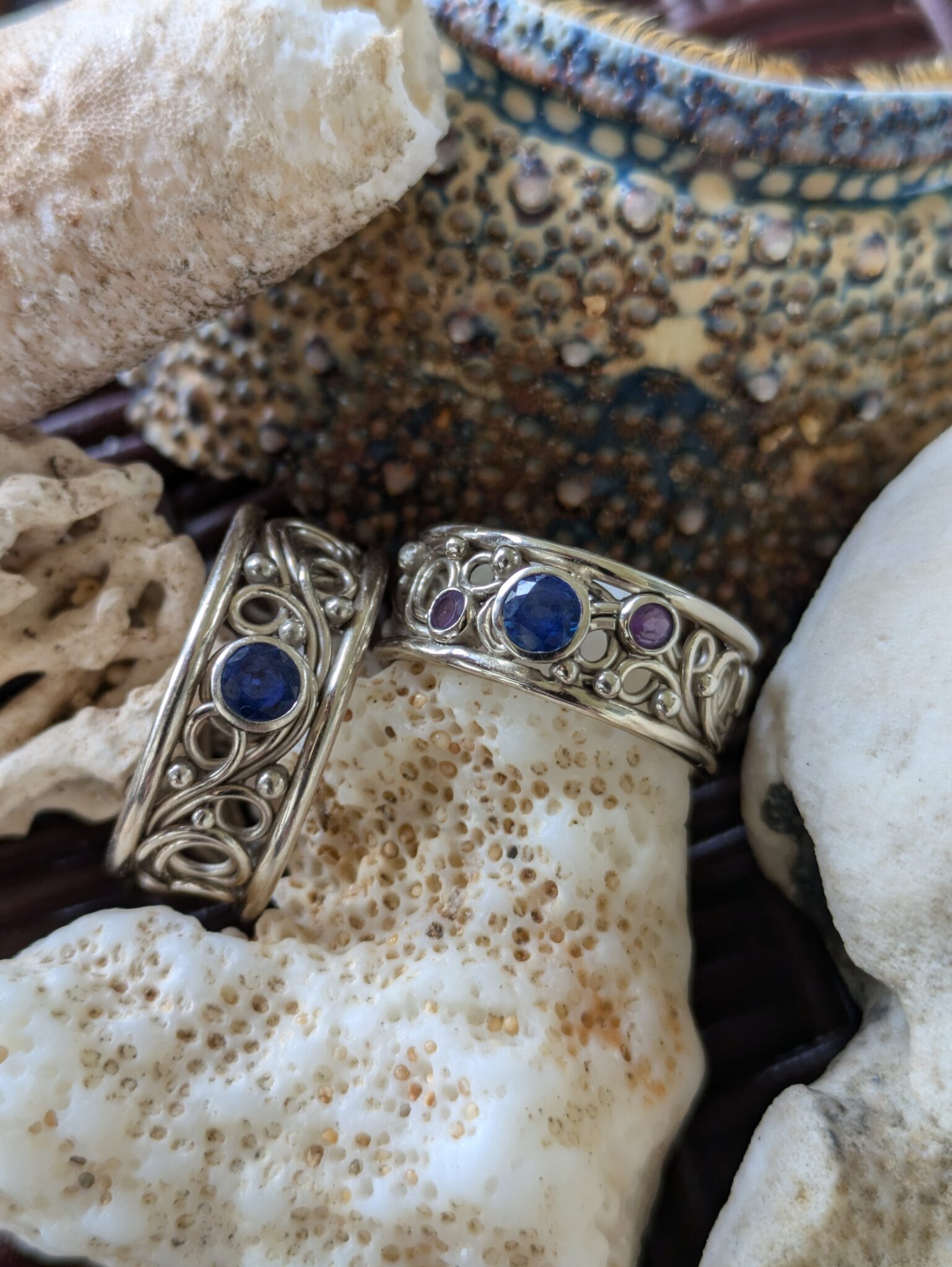 Unique Swirl Rings - HandWovenBands.com